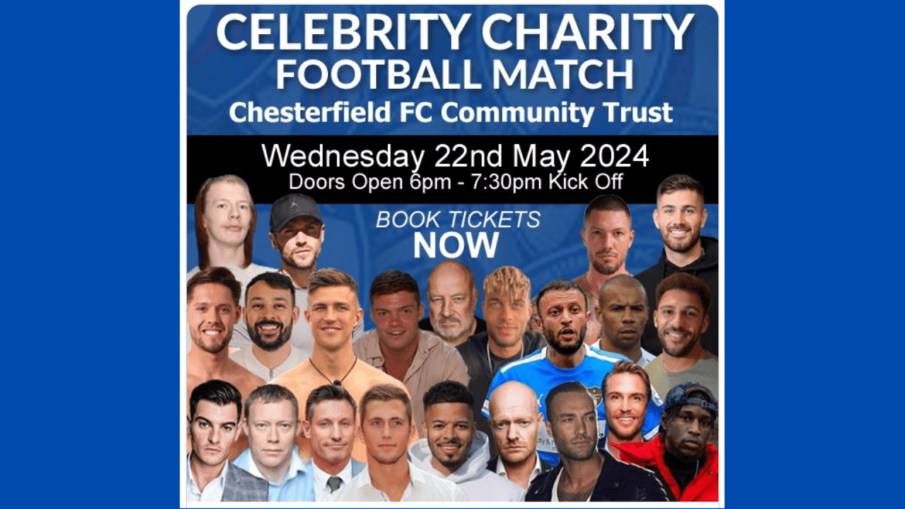 Celebrities playing in charity match on Wednesday night | Chesterfield FC