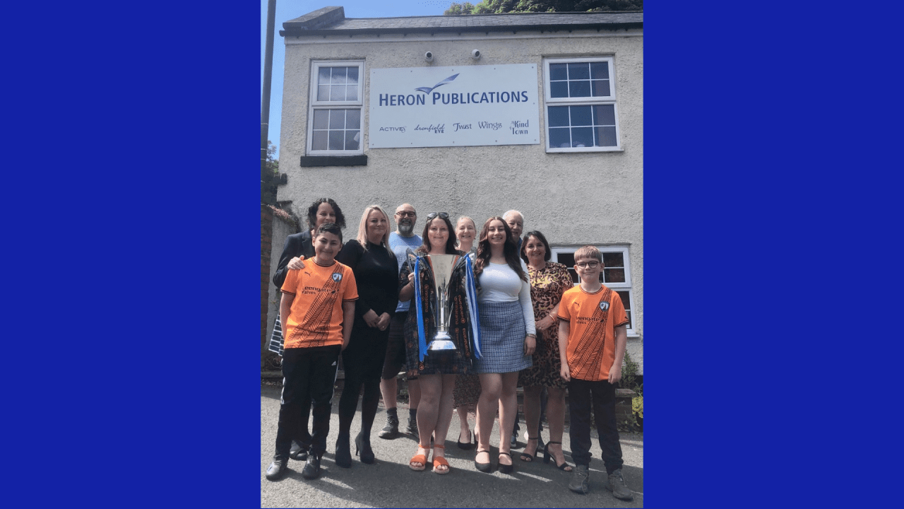 Trophy visits Heron Publications | Chesterfield FC