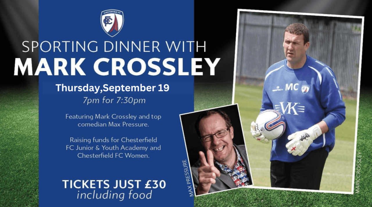 Mark Crossley speaking at sporting dinner | Chesterfield FC