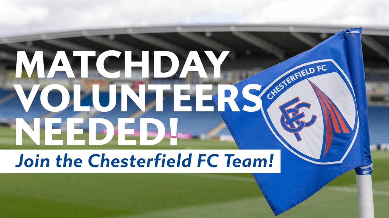 Join the Chesterfield FC team - matchday volunteers required ...